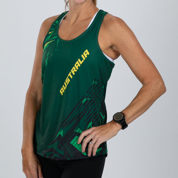 Women's Ltd Run Singlet - Australia