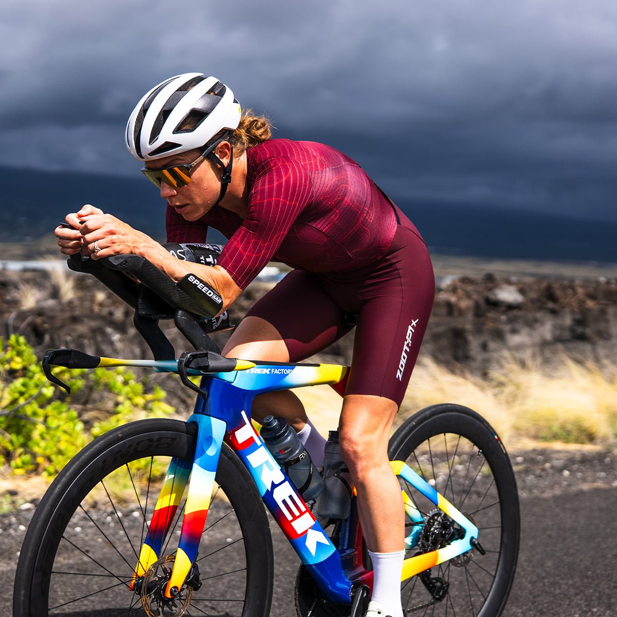Women's Ultra P1x Tri Racesuit - Burgundy – Zoot Sports